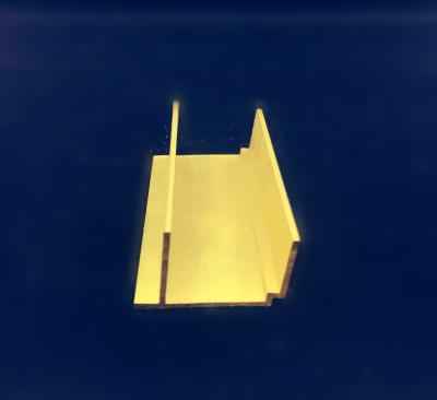 China 38mm x25mm Brass Extruding U Sections For Window Edging Decorations for sale
