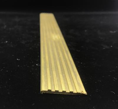 China Brass Stair Nosing Antislip for Flooring Decking 1m to 6m Lengths Custom Sizes for sale