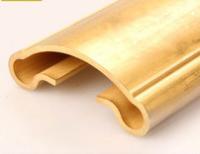 China Brass Arm Rail 5mm to 190mm Extruded Brass Stair Handrail Golden Finish for sale