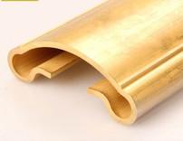 China Brass Arm Rail 5mm to 190mm Extruded Brass Stair Handrail Golden Finish for sale