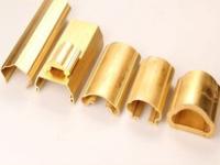China Brass Arm Rail 5mm to 190mm Extruded Brass Stair Handrail Golden Finish for sale