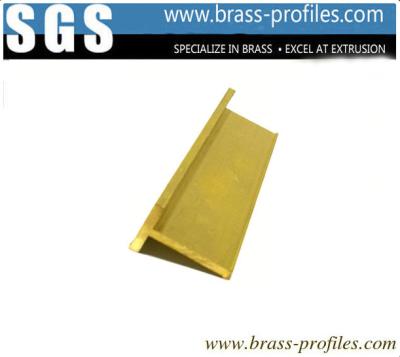 China Solid Copper T Shape Extruded Window Transome Sections 30mm Width Custom Lengths for sale