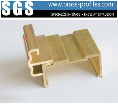 China Brass Window Extrusion Profiles Custom Length 1m to 6m C38500 Copper Alloy for sale