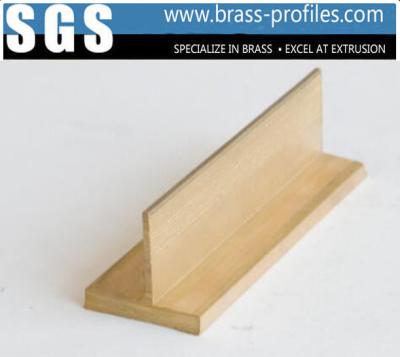 China 25mm Brass Alloy T Bar C38000 DIY Copper T Slot Framing for Decorative Trim for sale