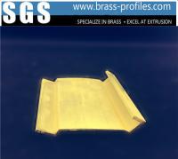 China New Decorative  Extrusion Brass Window Channel Customized Profiles for sale