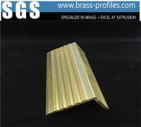 China Brass Copper Anti-Slip Stair Nosing 42x24x2.5mm T Bar for Floor Edge Decoration for sale