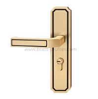 China Solid Brass Interior Door Lock Set 220x50mm Grade A Cylinder for Wooden Metal Doors for sale