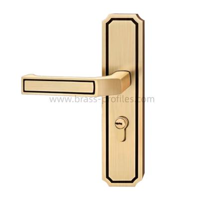 China Solid Brass Interior Door Lock Set 220x50mm Grade A Cylinder for Wooden Metal Doors for sale