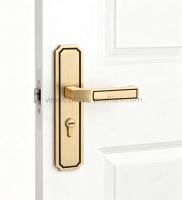 China Solid Brass Interior Door Lock Set 220x50mm Grade A Cylinder for Wooden Metal Doors for sale