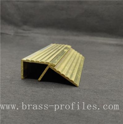 China Copper Alloy Anti Slip Strip Extruded Profile 5mm to 180mm for Stair Safety for sale