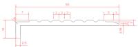 China 55mm x 10mm Brass Stair Nosing Strips Anti Slip for Hotel Decoration Extruded Copper for sale