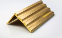 China Luxurious Brass Stair Nosing 55mm x 10mm Anti Slip Copper Alloy for Villa for sale