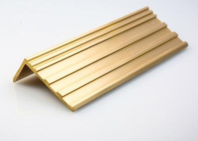 China Brass Stair Nosing 40 Year Life H59 Copper Anti Slip Stair Edging for Hotel for sale