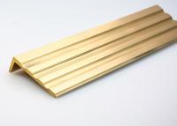 China Brass Stair Nosing 40 Year Life H59 Copper Anti Slip Stair Edging for Hotel for sale