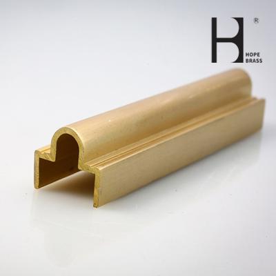China Copper Window Frame Shape Brass Profile Extruded Manufacturer for sale
