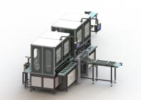 China 15PPM Lithium Ion Battery Assembly Line , Double Station Hot Cold Pressing Machine for sale