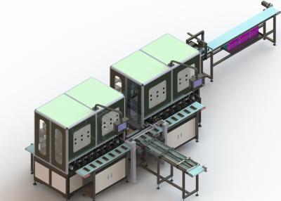 China 15PPM Lithium Ion Battery Assembly Line , Double Station Hot Cold Pressing Machine for sale