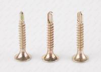 China Heavy Duty Self Drilling Metal  Screws Bugle Head Cr6 Yellow Zinc Plated for sale