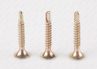 China Heavy Duty Self Drilling Metal  Screws Bugle Head Cr6 Yellow Zinc Plated for sale