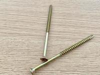 China Zinc Timber Plastic Wood Screws Double Countersunk Head Partial Thread for sale