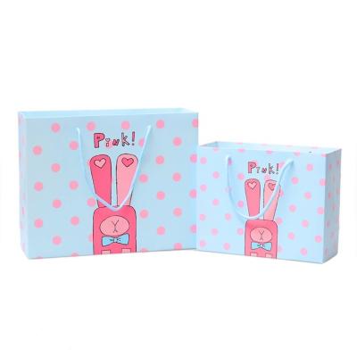 China Small Printing Paper Bags Kraft Recyclable Food Package With Ribbon Handle for sale