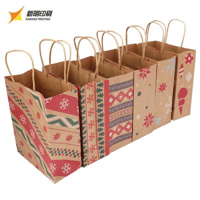 China Food Bag Fashion Shopping Bag Kraft Paper Bags Brown with Paper Handle Customized Logo Take Away White Carrying Bag Carton for sale