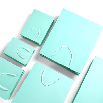 China Customized Ribbon Sealing Handle Bag Stand Up White Paper Matt Lamination Bag With Logo Printing for sale