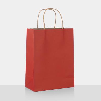 China Shopping Custom Printed Paper Bags , Kraft Paper Carry Bags Cardboard White With Ribbon for sale