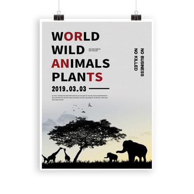 China Indoor Paper Print Poster Satin Fabric Wall Hanging Business Motivational Sublimation for sale