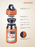 China 1.2L portable food flask vacuum stainless steel pot burning pot long time for sale