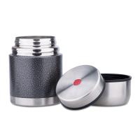 China 500 Ml 304 Stainless Steel Food Flask Black Thermo Double Wall Vacuum Lunch Box For Kids for sale