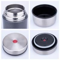 China 500 Ml 304 Stainless Steel Food Flask Black Thermo Double Wall Vacuum Lunch Box For Kids for sale