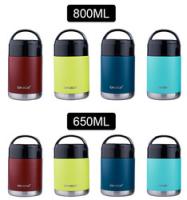 China hot products vaccum thermos stainless steel kids school food flask with spoon 27oz for sale