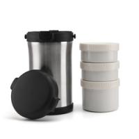 China Soup Thermos Wide Mouth 67oz 3 Tier Large Food Thermos Jar Food Flask for Hot Food with Handle for sale