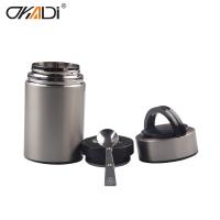 China OKADI 750ml Vacuum Food Container Hot Outdoor Food Vacuum Flask Jar 304 Ss Spoon for sale