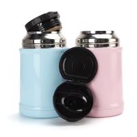 China 700ml Metal Custom Stainless Steel Vacuum Food Container With Foldable Ss Spoon for sale