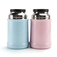 China 700ml Metal Custom Stainless Steel Vacuum Food Container With Foldable Ss Spoon for sale