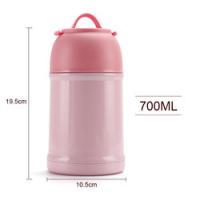 China 700ml Metal Custom Stainless Steel Vacuum Food Container With Foldable Ss Spoon for sale