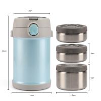 China Flask Set Vacuum Food Container Stainless Steel Insulated Thermos Food Jar for sale