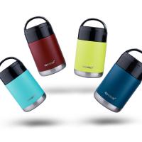 China Thermos Vacuum Food Container With Bowl Handheld Stainless Steel Food Jar For Hot Food for sale