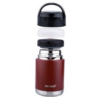 China Thermos Vacuum Food Container With Bowl Handheld Stainless Steel Food Jar For Hot Food for sale