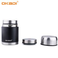 China 500Ml Double Wall Vacuum Food Container Stainless Steel Straight Vacuum Food Termos Soup Box for sale