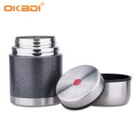 China 500Ml Double Wall Vacuum Food Container Stainless Steel Straight Vacuum Food Termos Soup Box for sale