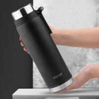 China 2022 750ml 900ml Double Wall travel vacuum insulated stainless steel thermos sports drinking water flask Keep hot cold for sale