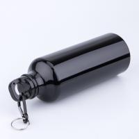China cheap custom black 500ml aluminum beer bottle,  with plastic lid sports drinking water bottle aluminum wholesale for sale