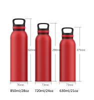 China 21oz Orange Blue Thermos Flask Yongkang Vacuum Bottle, Double Wall Stainless Steel Vacuum Flask Water Bottles Black & Silver for sale