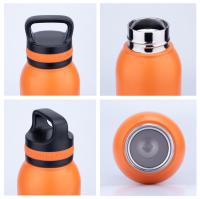 China 21oz Orange Blue Thermos Flask Yongkang Vacuum Bottle, Double Wall Stainless Steel Vacuum Flask Water Bottles Black & Silver for sale
