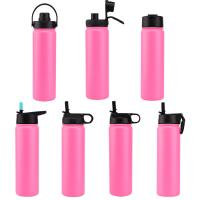 China Multiple Lid Customized Replace The Lid Double Wall Stainless Steel Vacuum Insulated Sport Water Bottle for Gym for sale