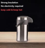 China Thermos Vacuum Water Pump Pot Large Capacity Insulated Coffee Thermos Air Flask Pot 3L for sale