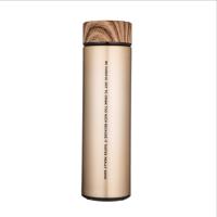 China Wholesale Wood Grain Cover Straight Business Office Gifts Thermos Stainless Steel Water Bottle for sale
